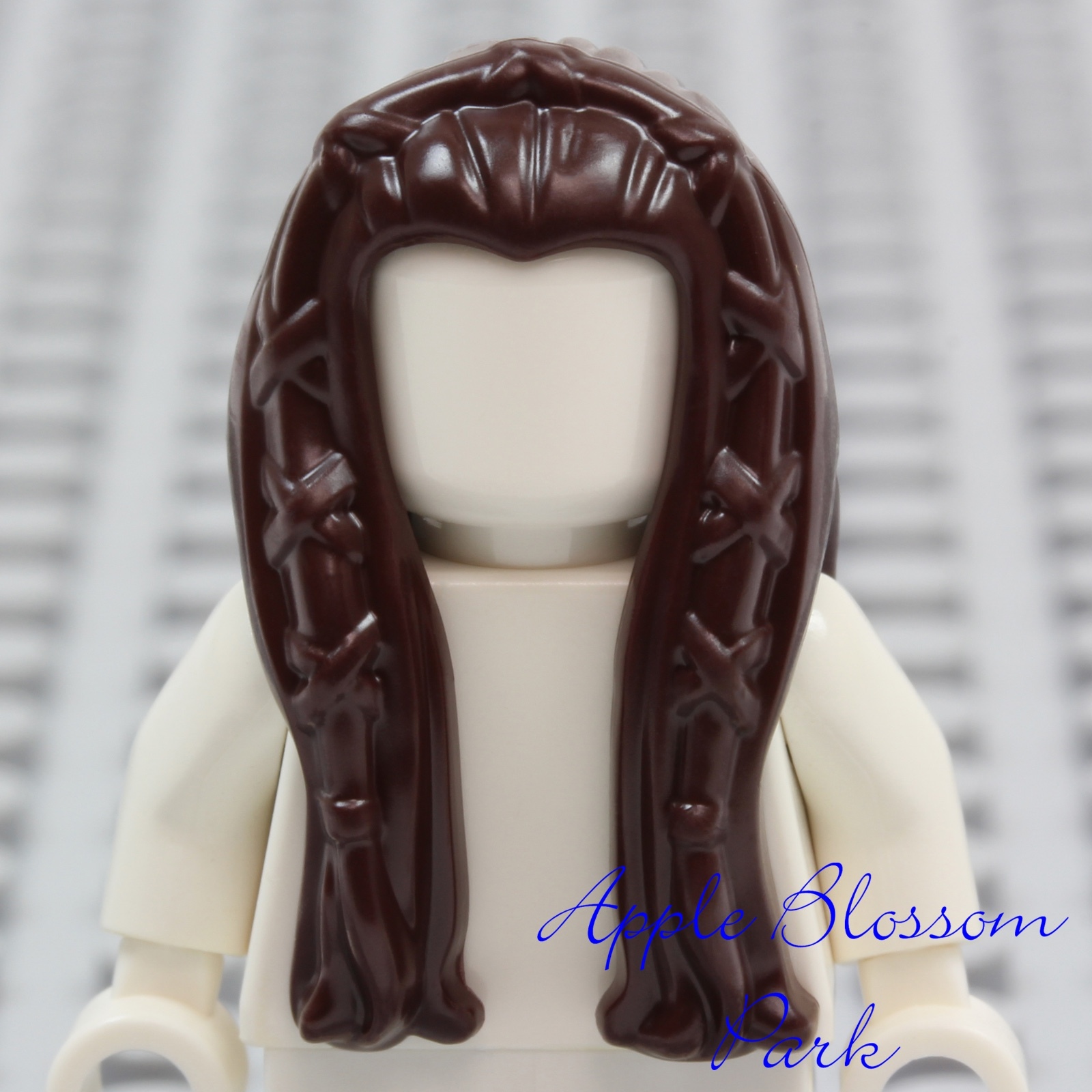 NEW Lego Girl Minifig Long Dark BROWN HAIR Braided Princess Female Elf ...