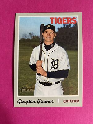 🐶 2019 Topps Heritage High Number Grayson Greiner #659 Detroit Tigers ...