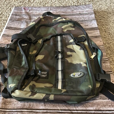 Extreme Pak Water Resistant Camo Backpack | eBay