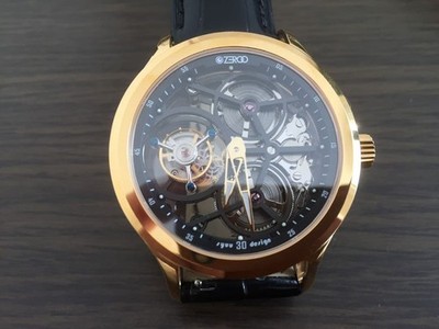 ZEROO Tourbillon T1 Hand-Wound Watch Gold Black W/Box from Japan | eBay