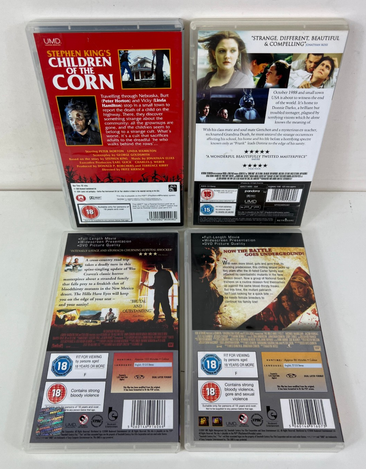 Horror Film Bundle PSP PlayStation Portable Children Corn Hills Have ...