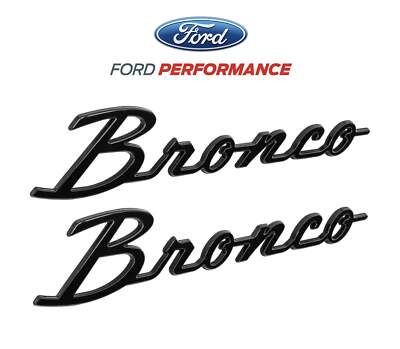 2021-2024 Ford Bronco OEM M-1447-BSGS 9" Gloss Black Script Fender ...