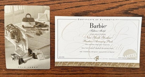 2004 BFMC New York Yorkie Barbie Accessory Pack Gold Label #G8076 NRFB ...
