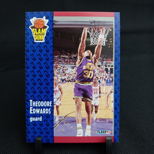 1991 Fleer Theodore Edwards #227 Utah Jazz Basketball Card (1B69) | eBay