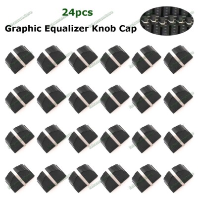 24 AFT Black Fader Knob Cap for Graphic Equalizer dbx 2231 iEQ15 iEQ31 ...