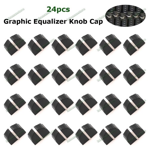24 AFT Black Fader Knob Cap for Graphic Equalizer dbx 2231 iEQ15 iEQ31 ...