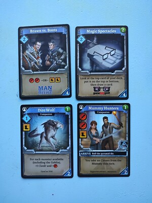 Clank! Brawn Vs. Boots Dire Wolf Magic Spectacles Mummy Hunters Promo ...