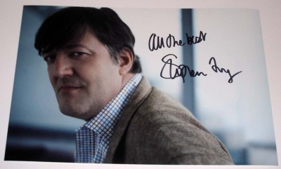 STEPHEN FRY PERSONALLY HAND SIGNED 12X8 AUTOGRAPH PHOTO BLACKADDER THE ...