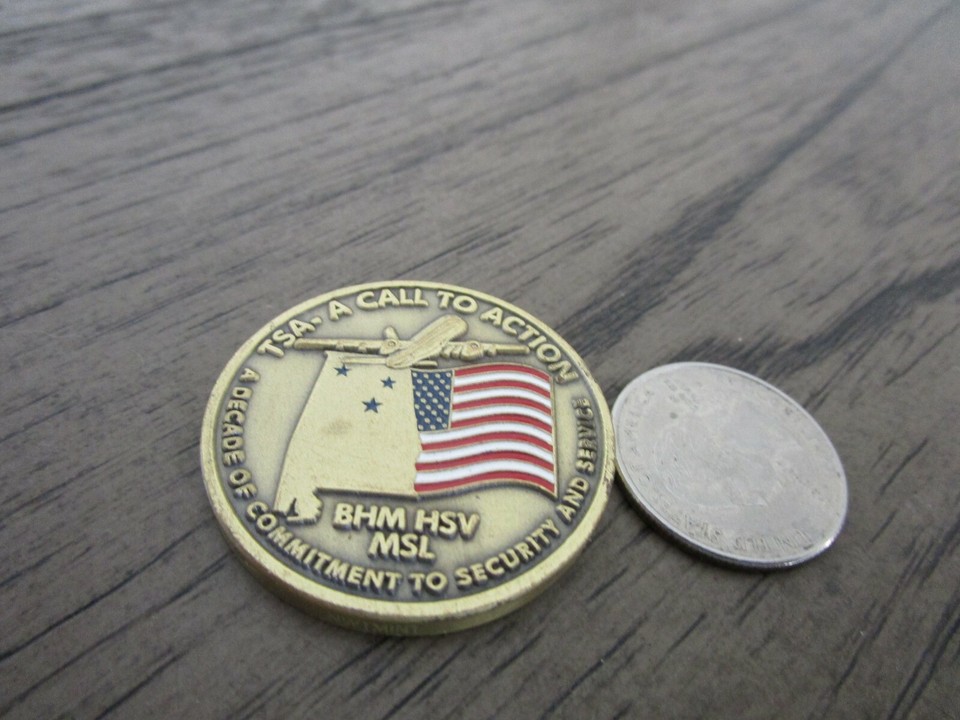 TSA Transportation Security Administration BHM HSV MSL Challenge Coin ...