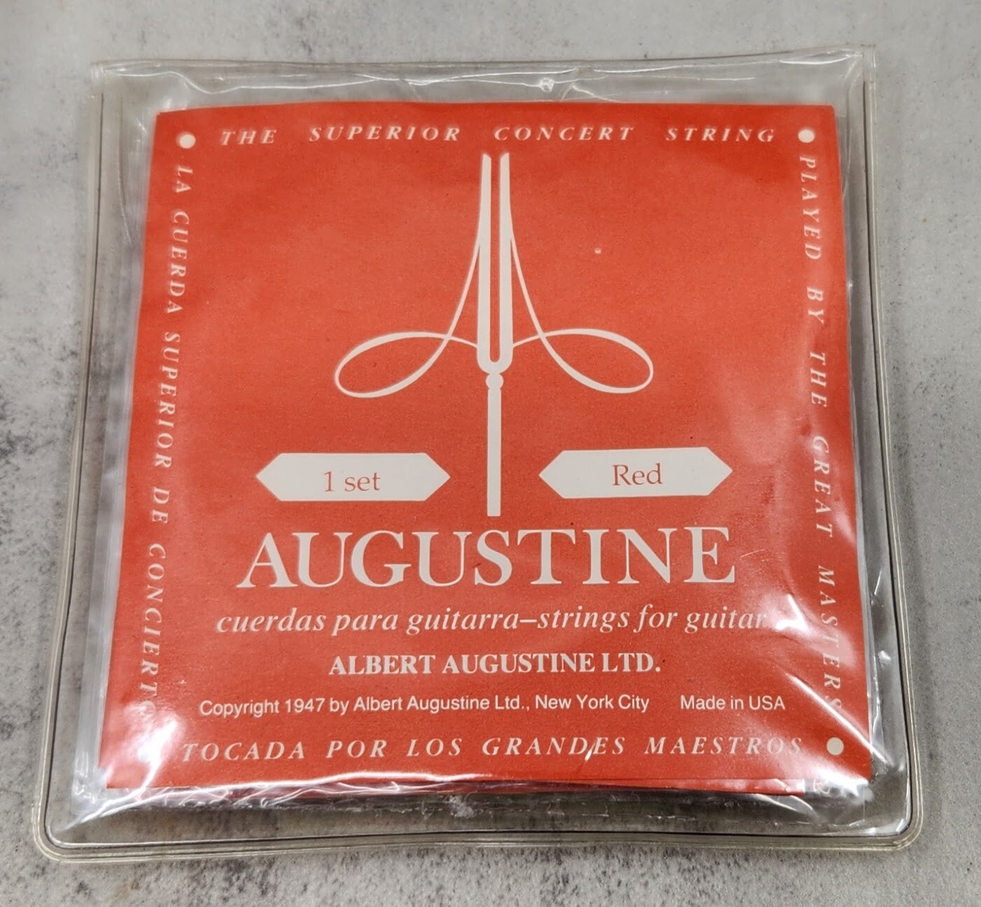 Augustine Classic Red Medium Tension Nylon Guitar Strings Set of 6 String NOS | eBay