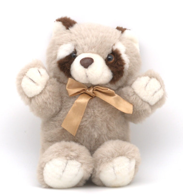 Cuddle Wit 10" Beige Brown Racoon with Bow Plush Stuffed Animal ...
