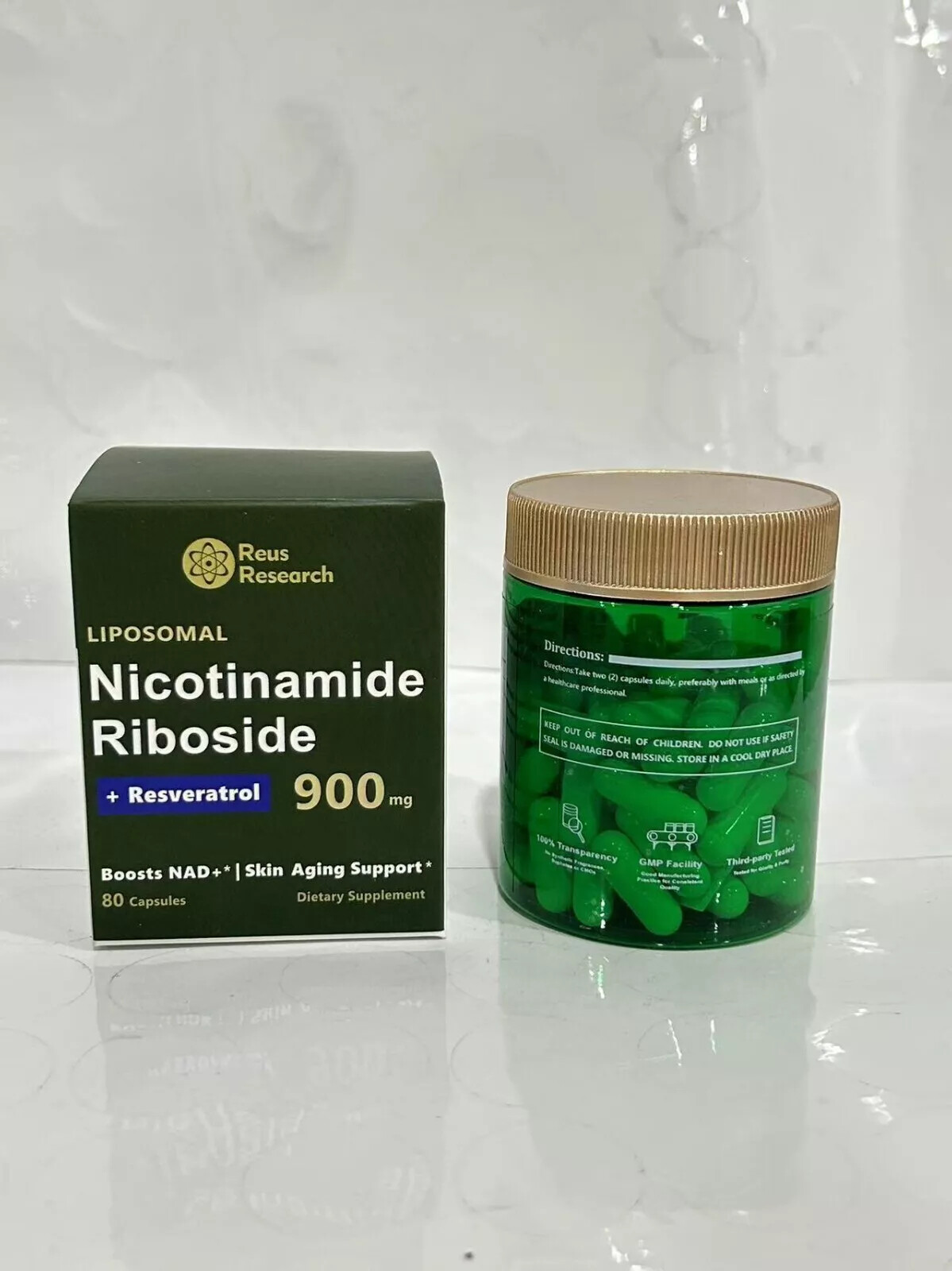 NAD + Nicotinamide Riboside Supplement 900mg Anti-Aging Energy Focus ...