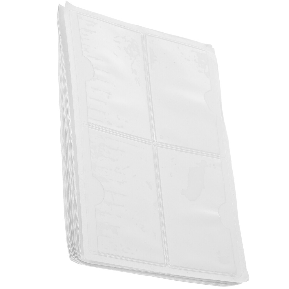 100 Pcs Pvc Self Adhesive Label Bag Name Card Pocket Tabs for Binders ...