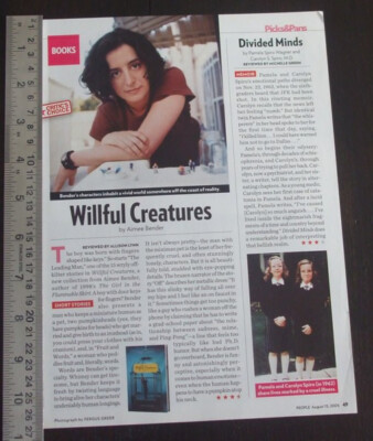 Aimee Bender original ONE magazine clipping page PHOTO article | eBay