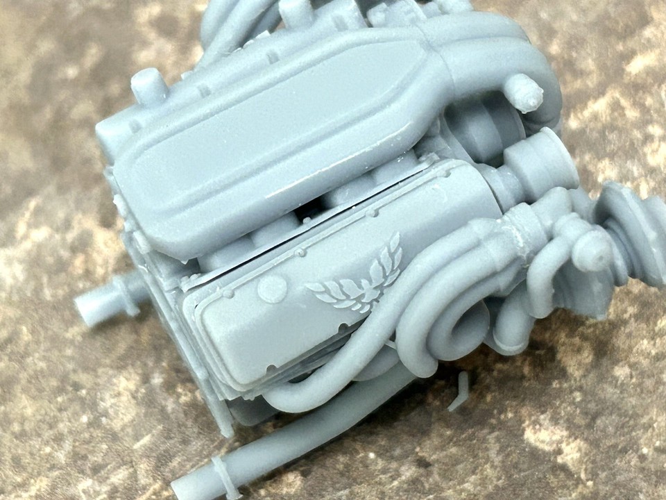 Resin “Turbo Trans Am” Big Block Engine for scale model cars, 1/24 1/25 ...