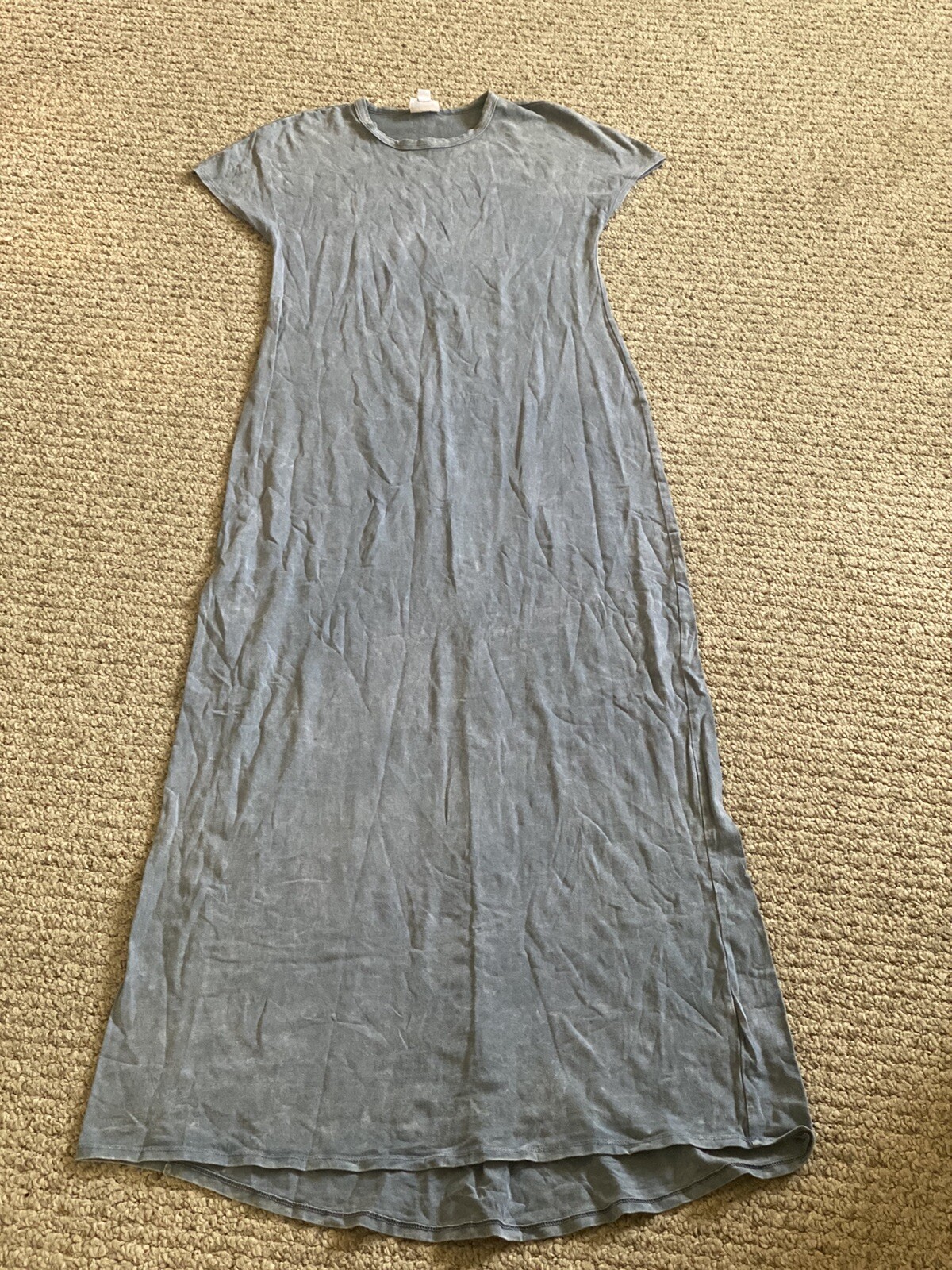 LULAROE Maria Maxi Dress Solid Blue Grey Wash Size XS Major Unicorn | eBay