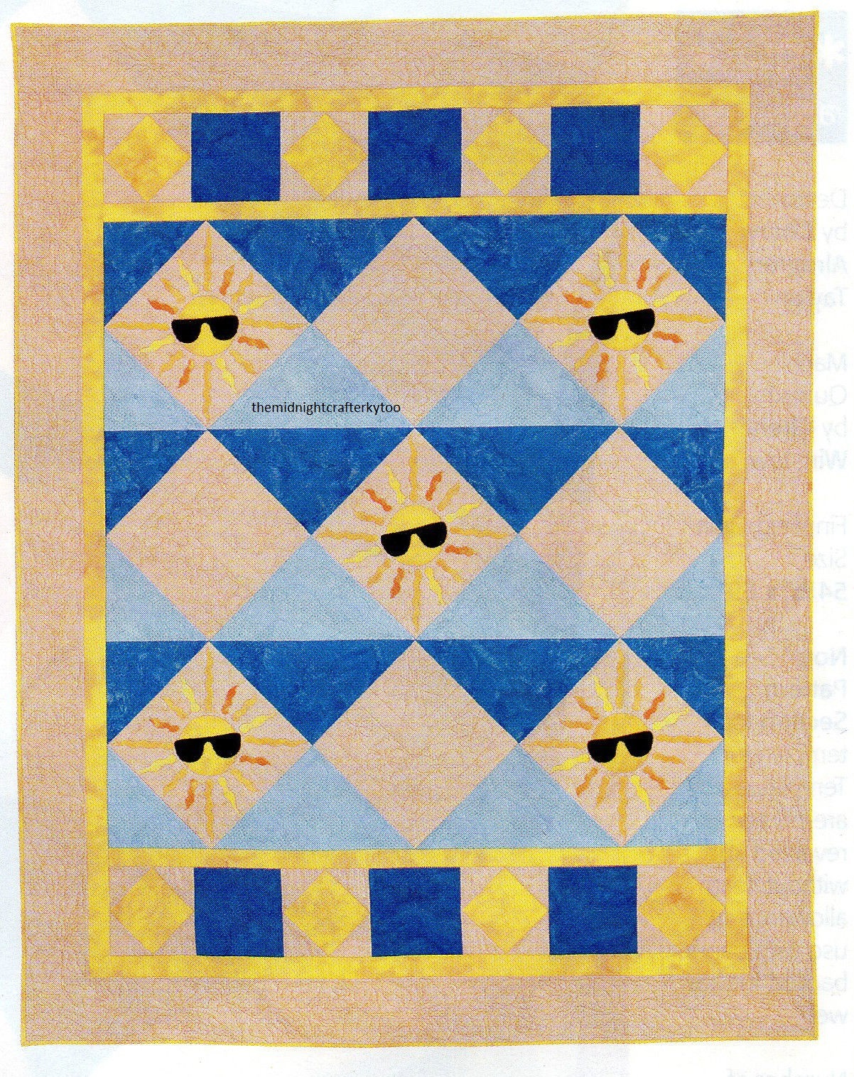 Summer Sun & Sand Quilt Pattern Pieced/Applique CA | eBay