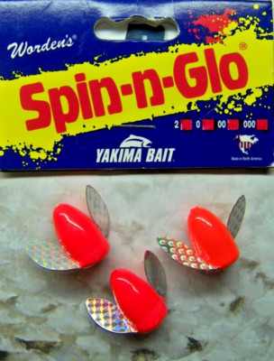 SPIN N GLO LOT 3 SPINNER LURE DRIFT BOBBER TROUT SALMON STEELHEAD WORDEN'S #6 | eBay