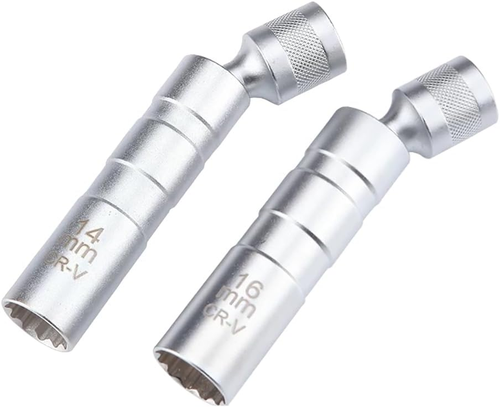 14Mm&16Mm （9/16"&5/8"） Magnetic Swivel Spark Plug Socket,Thin Wall 12 ...