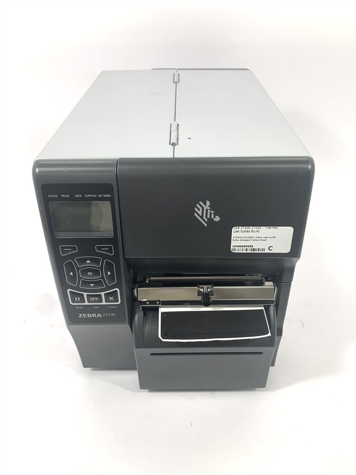 Zebra ZT230 Thermal Label Printer USB Ethernet Serial ZT23042-D21200FZ ...