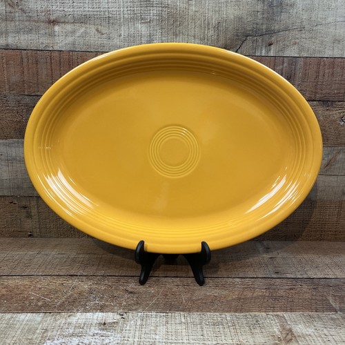 Fiestaware 19 Inch Serving Platter Marigold Gold Large Oval Fiesta USA ...