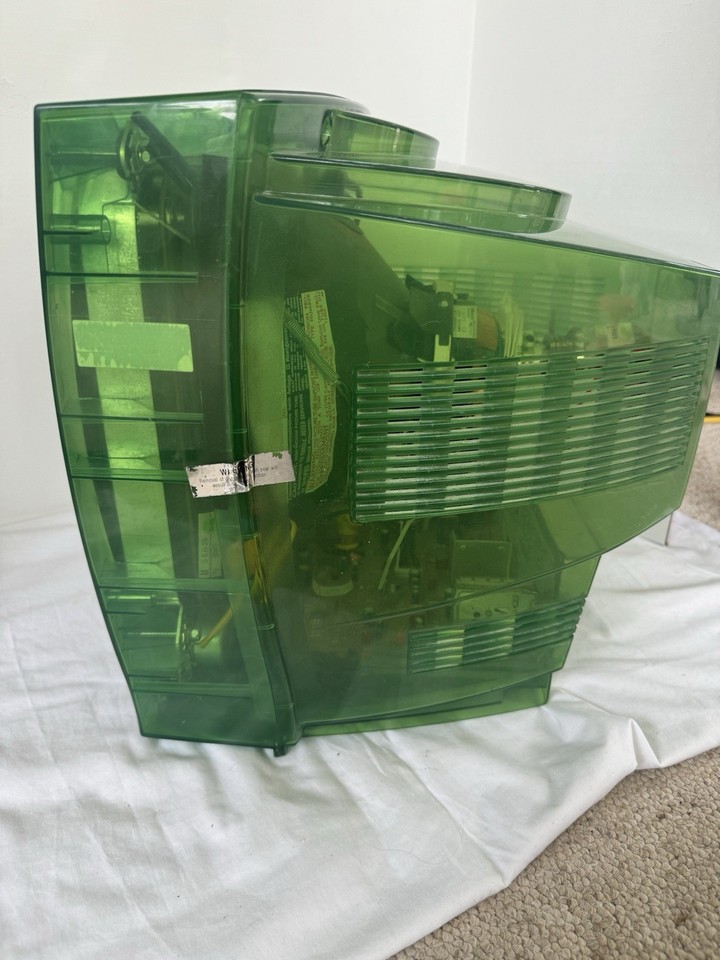 Zenith Clear Translucent Green 13" Color CRT TV Prison Jungle Retro ...