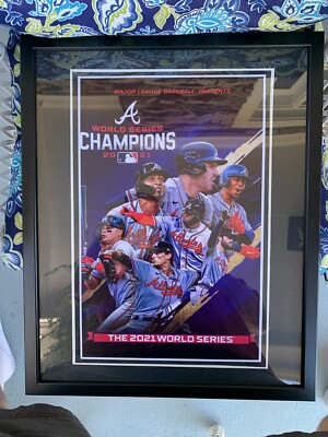 A BEAUTIFUL FRAMED "THE ATLANTA BRAVES" 2021 WORLD SERIES CHAMPION ...