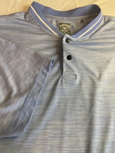 Men's Callaway Opti-Dri Light Blue Golf & Activeware Short Sleeve Shirt ...