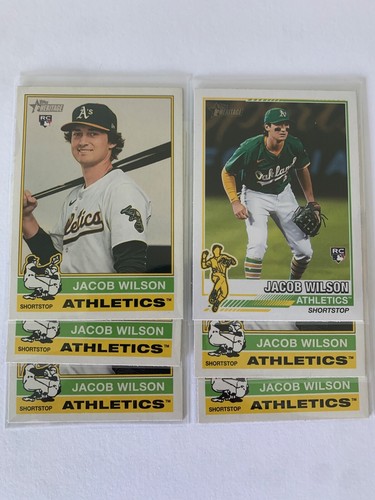 2025 Topps Heritage Jacob Wilson Lot of (6) Base Card x5 & 1976 ...
