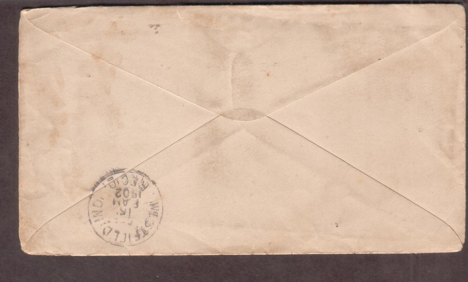 1902 cover David Sherrick Noblesville/Indianapolis IN to F Inman ...