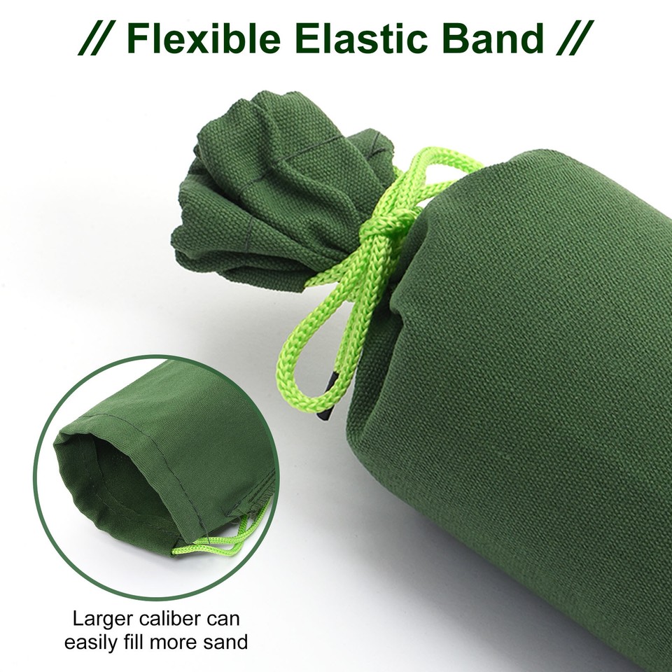 5 Pack 4' x 6" Long Canvas Sandbags Thickened Flood Water Barrier Sand ...