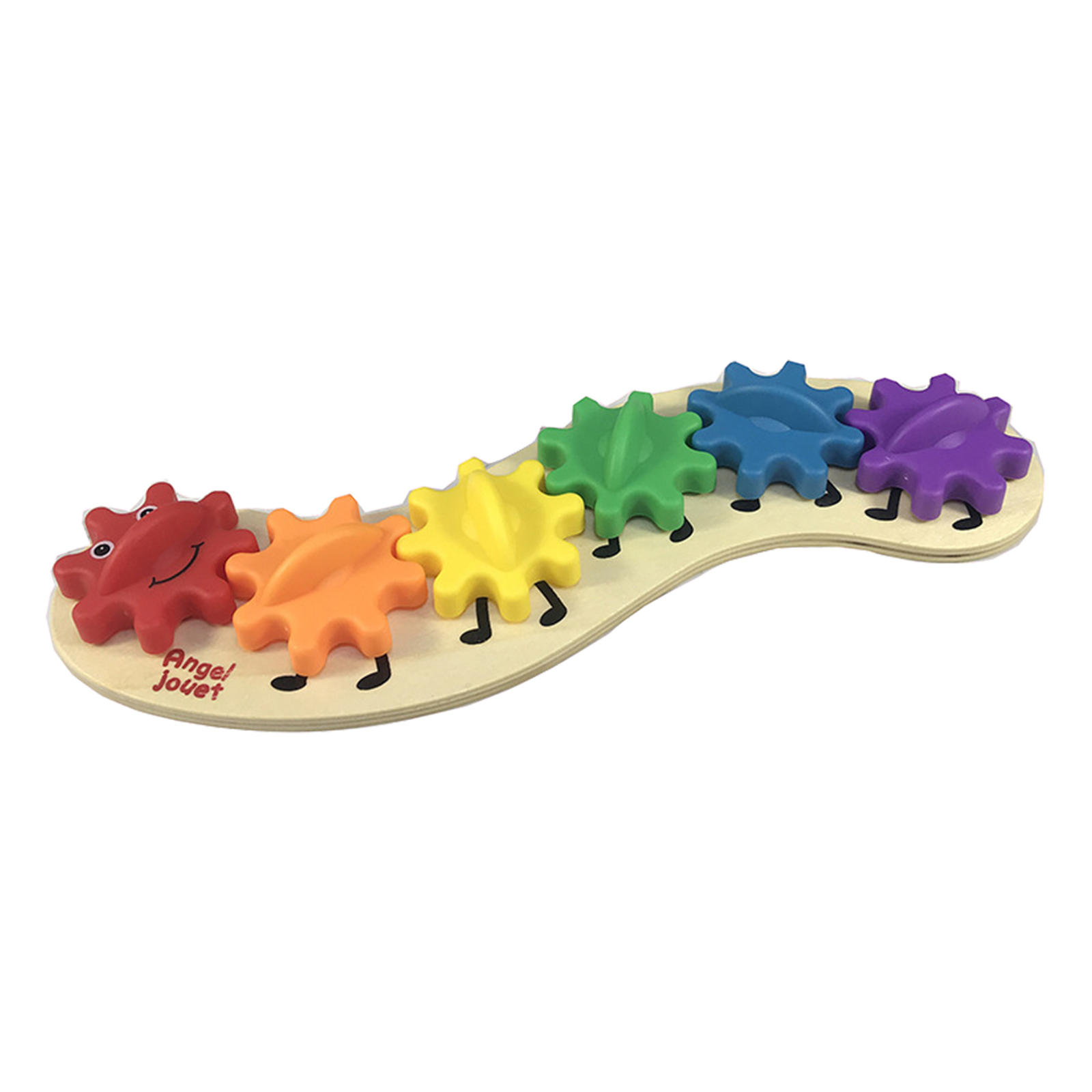 Wooden For Kids Educational Colorful Assembling Blocks Gear Toy Animal ...