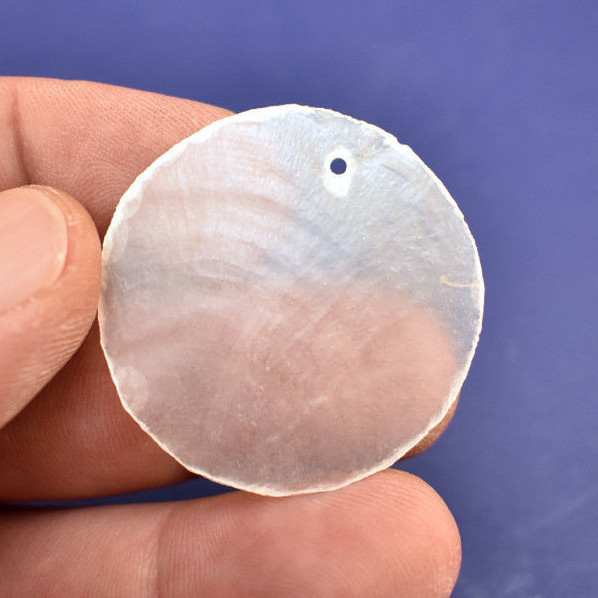 50 Capiz Shells White Round 1 1/2" (38mm) One Hole Crafts Windchimes ...