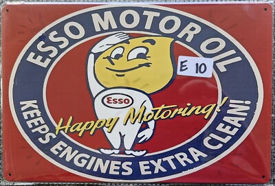 ESSO Motor Oil Drop Man Retro Vintage Metal Tin Signs Bar Shed & Man ...