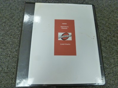 Manitowoc 10000 Crawler Crane Owner Operator Maintenance Manual & Load ...