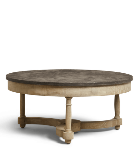 OKA Flavian Warm Oak & Stone Round Coffee Table RRP £1395 | eBay UK