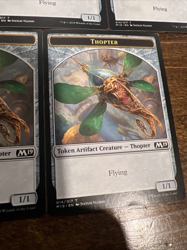 9x Thopter Creature Tokens MTG Magic The Gathering M19 Card Lot | eBay