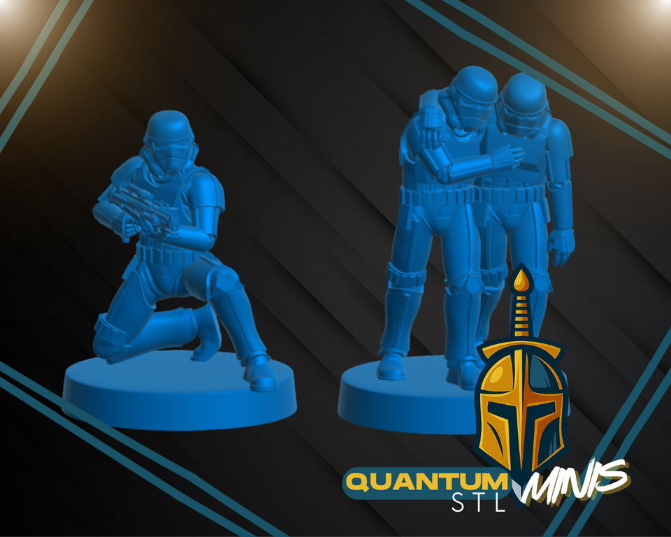 Star Wars Imperial Stormtroopers STL 10 Poses 1A- 1:48 Scale Legion 3d ...