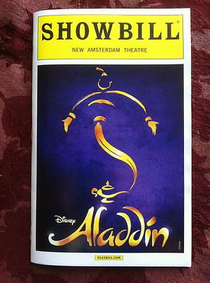 Aladdin playbill Disney musical Broadway NYC James Monroe Iglehart | eBay
