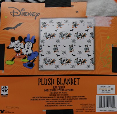 Disney Halloween Soft Plush Mickey & Minnie Mouse Spiders & Bats ...