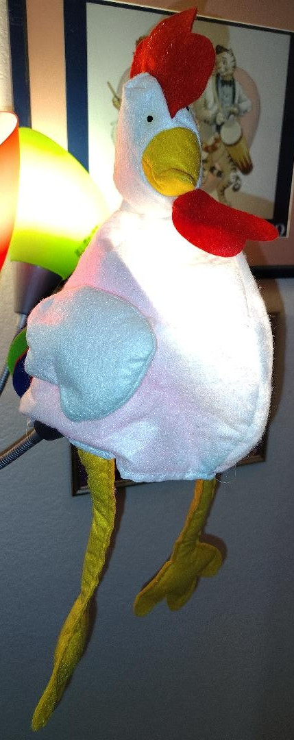 Henbrandt White Chicken hat with Long Legs Unisex Adu… - Gem