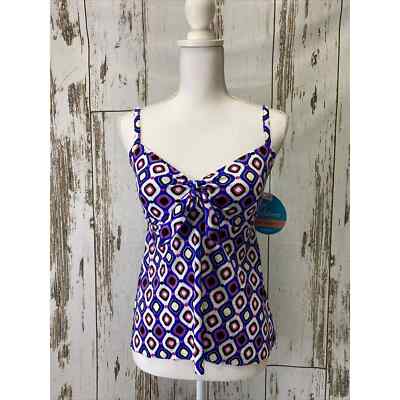 Hot Pink and Bright Blue Tankini Top Swimsuit NWT by Swim Solutions | eBay