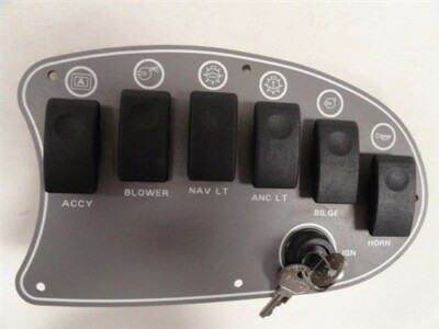 IGNITION / ROCKER SWITCH PANEL GRAY ALUMINUM 9" X 5 1/2" MARINE BOAT | eBay