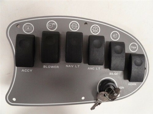 IGNITION / ROCKER SWITCH PANEL GRAY ALUMINUM 9" X 5 1/2" MARINE BOAT | eBay