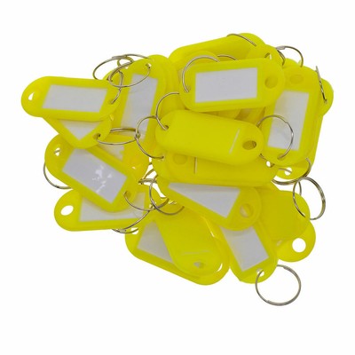 50X BULK KEY TAGS PLASTIC IDENTITY CAR KEY RINGS Yellow | eBay