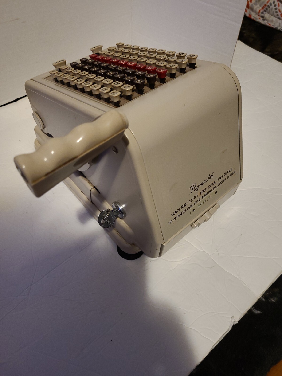 Paymaster Series 7000 Check Printer Key Works NICE vintage | eBay