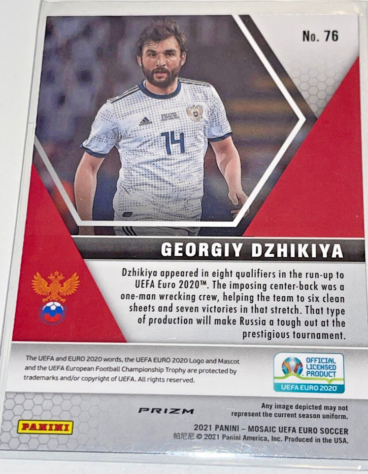 RARE GEORGIY DZHIKIYA SILVER MOSAIC CARD 2020-21 PANINI MOSAIC UEFA ...
