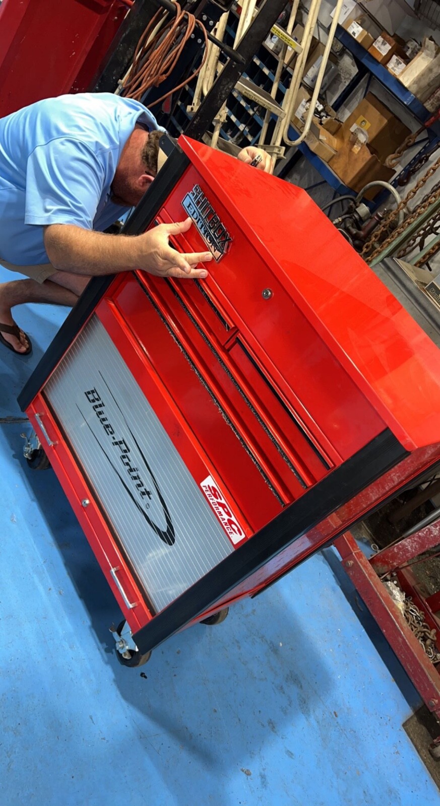 Red Bluepoint roll cart, (slightly used) model # KRBC100BN | eBay