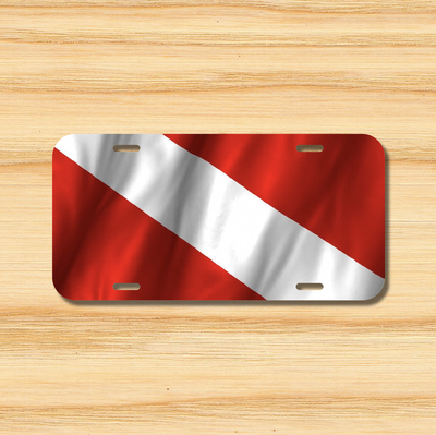 Scuba License Plate Vehicle Auto Tag Fishing Sea Deep Boat Ocean Fish ...