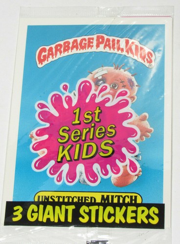 1986 Garbage Pail Kids Giant Stickers 3 Pack Unstitched Mitch and Slimy ...